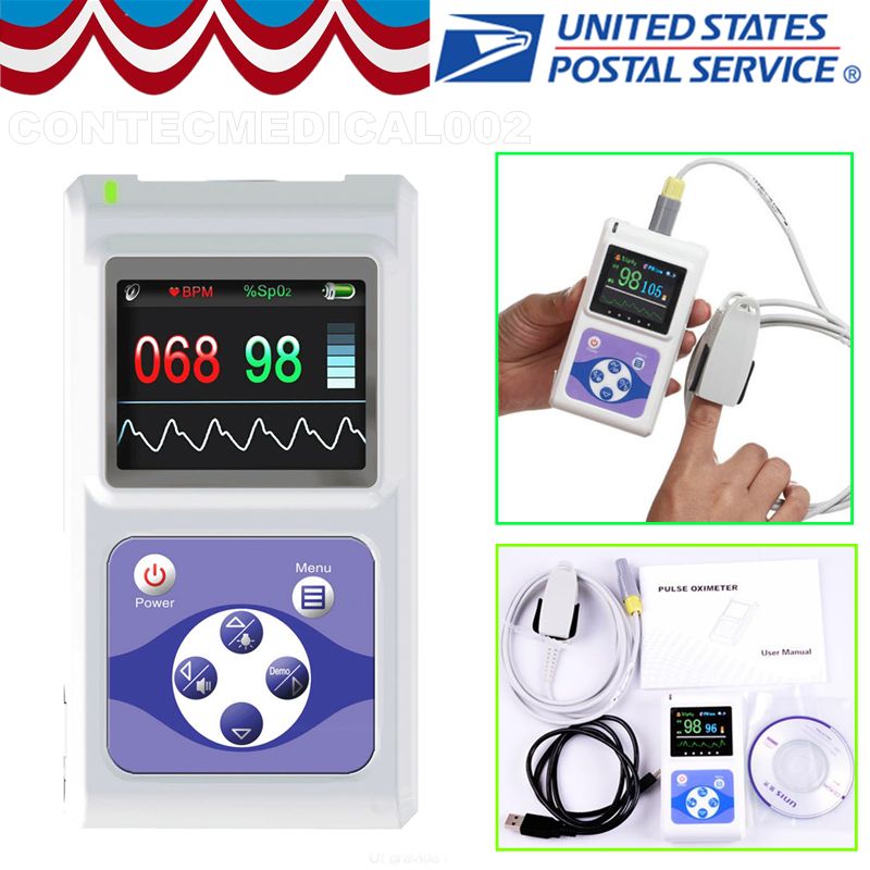 FDA Handheld Portable Pulse Oximeter Spo2 Pr Heart Rate Monitor USB ...
