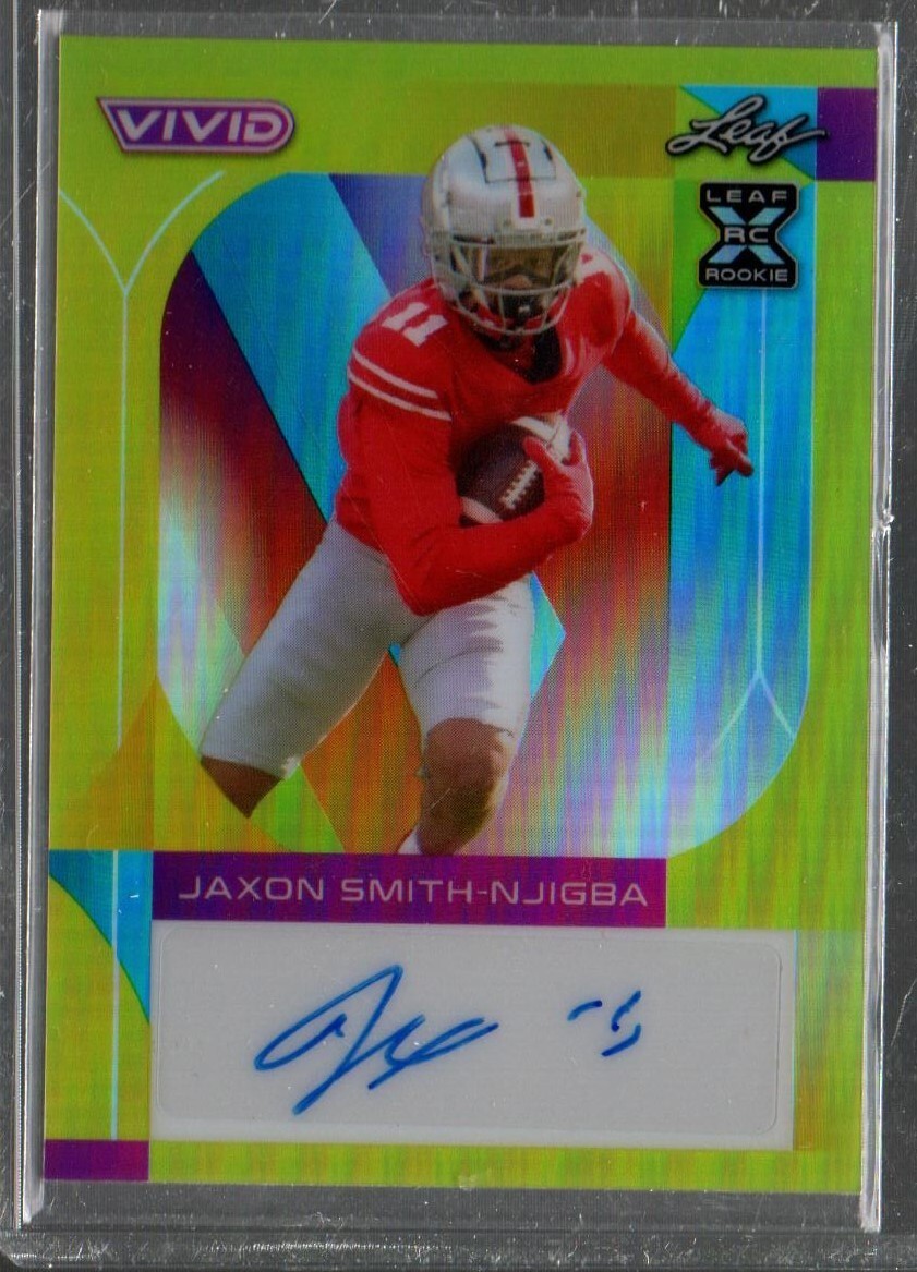 Jaxon Smith-Njigba 2023 Leaf Vivid Gold Auto #BAJSN /10 | eBay