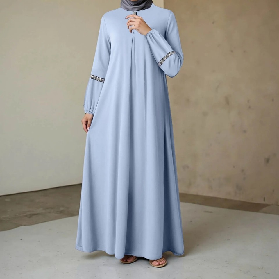 Muslim Women Abaya Jilbab Kafton Long Dress Maxi, Casual Arab Islamic ...