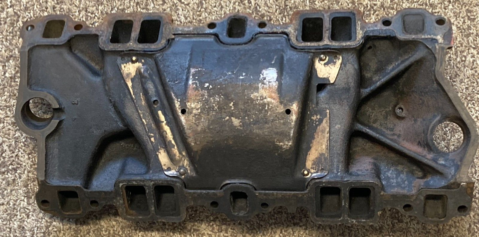 OEM GM 2 Barrel Intake Manifold 3732690 1957 283 2 Bbl Chevrolet Chevy ...