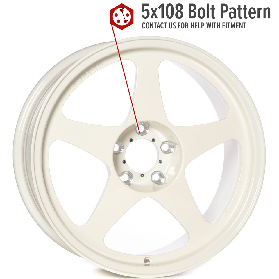 1 R6061 FORGED R1 18X8.5 5X108 +35 CHAMPIONSHIP WHITE WHEEL | eBay