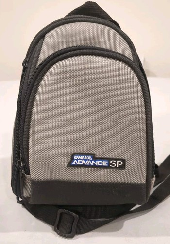 Nintendo GameBoy Advance SP Carrying Backpack Gray & Black Case Great ...