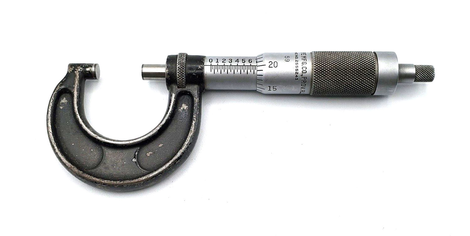Brown & Sharp 59RS Outside Micrometer 0-1” Carbide .001 Graduation ...