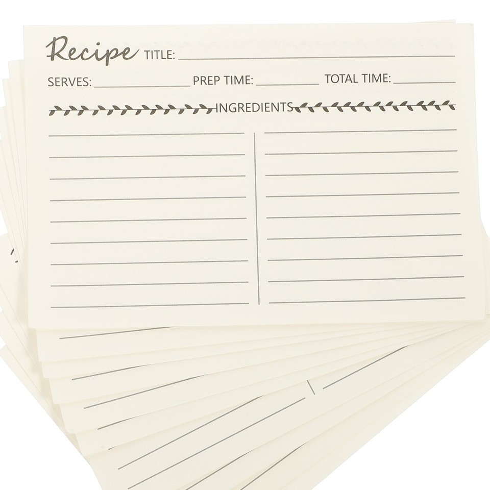 20 Pcs Daily Use Recipe Cards Convenient Food Note Cards Household ...