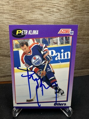 Petr Klima #136 1991-92 Score American Edmonton Oilers In-Person ON ...