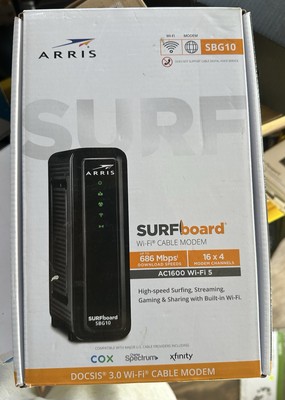 ARRIS SURFboard SBG10 DOCSIS 3.0 16 x 4 Gigabit Cable Modem & AC1600 Wi ...