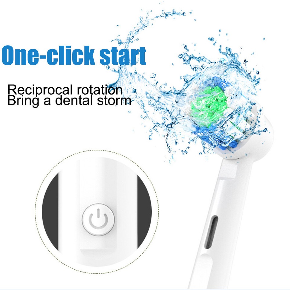 Toothbrush Electric Rechargeable Pro Rotating Brush Oral-B Heads Timer ...