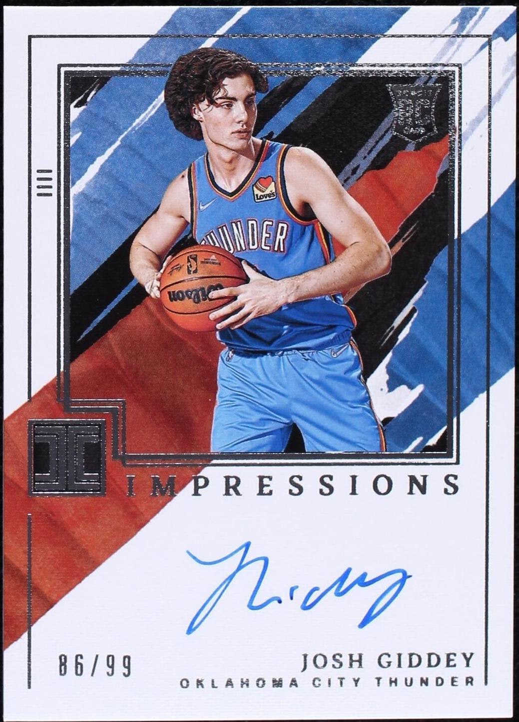2021-22 Panini Impeccable - Impressions Signatures Josh Giddey #IM-GID ...