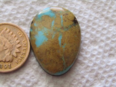 Ribbon Boulder Turquoise Cab 19 carat Cabochon Royston Number 8 Pilot ...