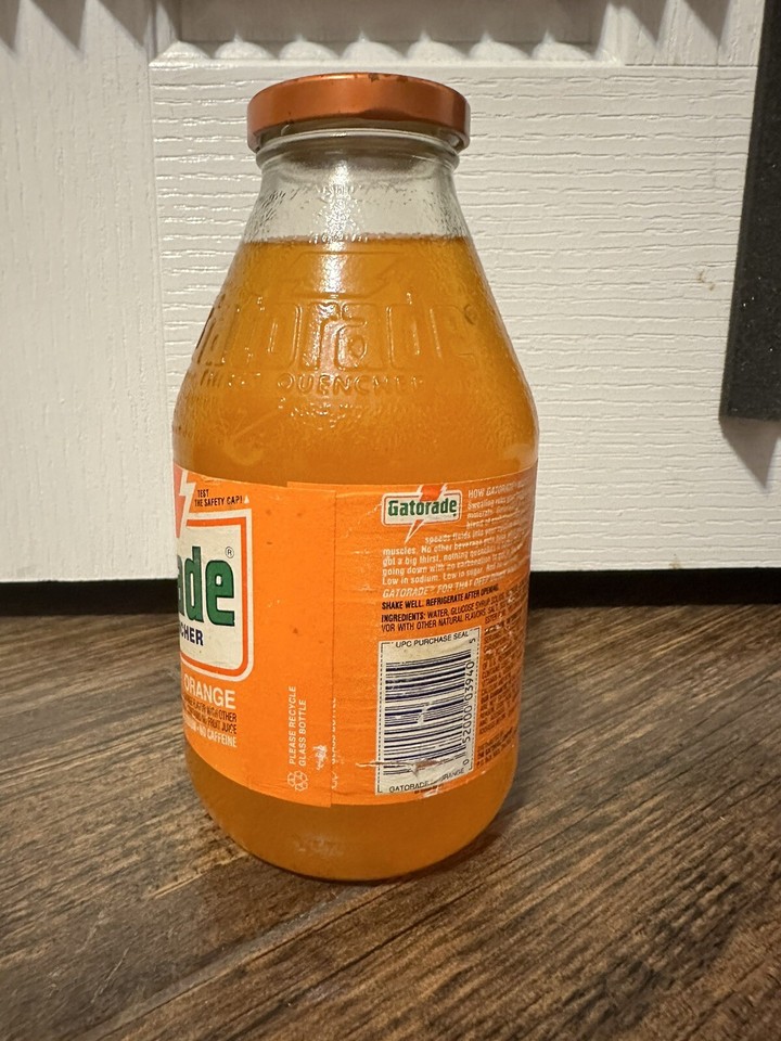 Vintage Gatorade Glass Bottle Thirst Quencher Citrus 1991 32oz-SEALED ...