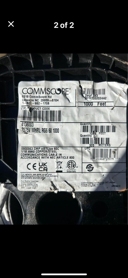 Commscope 2275V WHRL RG6 1000ft | eBay