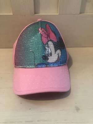 Disney Parks Authentic Pink Baseball Hat With Sequined MinnieMouse Size ...