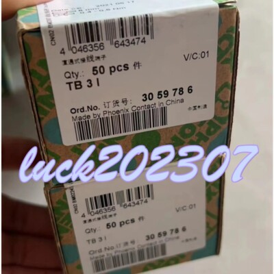 50PCS/BOX NEW Phoenix TB 3 I 3059786 terminal black#TX | eBay