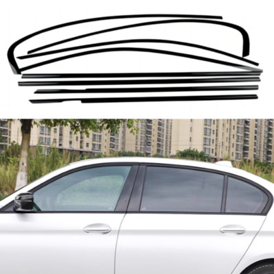 Black Titanium Car Window Strip Cover Trim Accessories for BMW 5 Series ...
