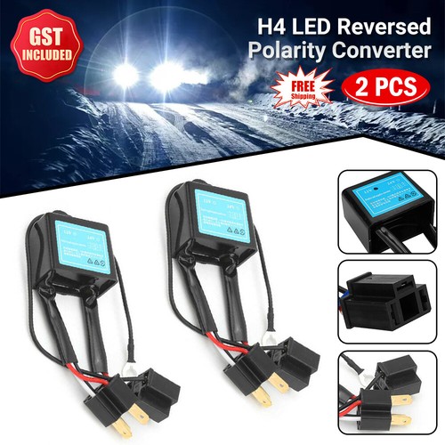 2PCS LED Reversed Polarity Converter Positive Negative Switch Harness ...