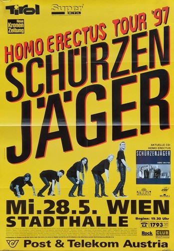 SCHÜRZENJÄGER Original Concert Poster May 28, 1995 Vienna Austria | eBay