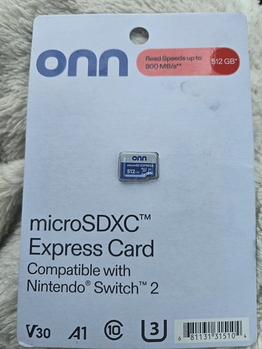 NEW, SHIP TODAY - ONN 512 GB Micro SD Express Card - Nintendo Switch 2 ...