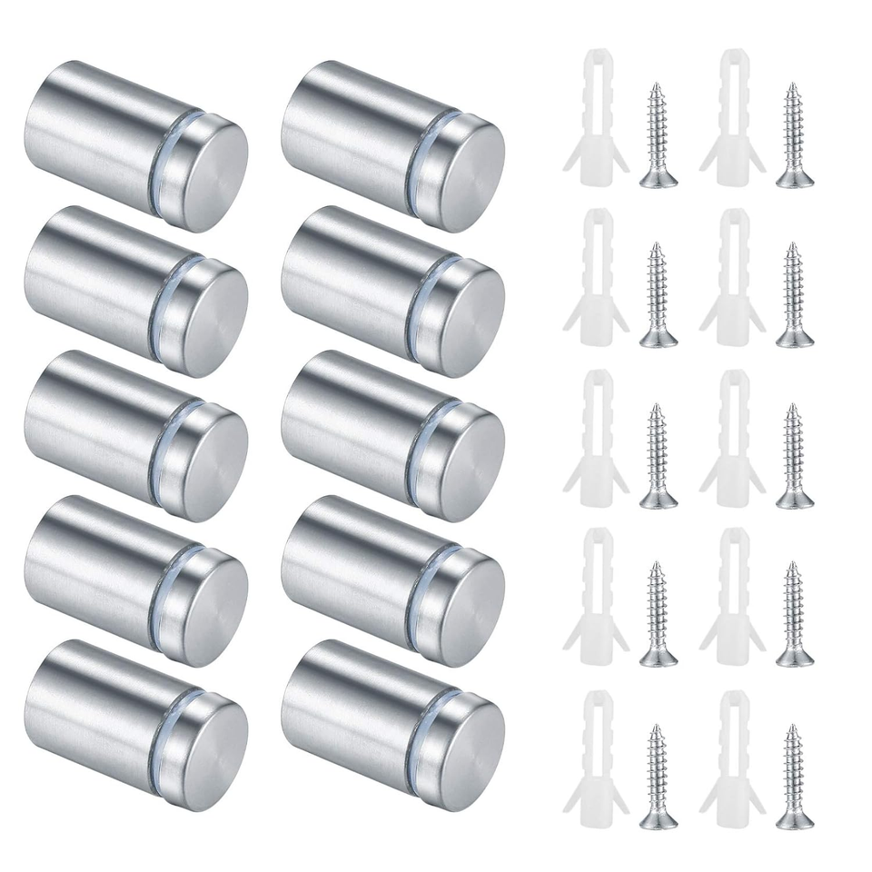 10 Pcs Sign Standoff Screws, Stainless Steel Glass Standoffs, Wall ...