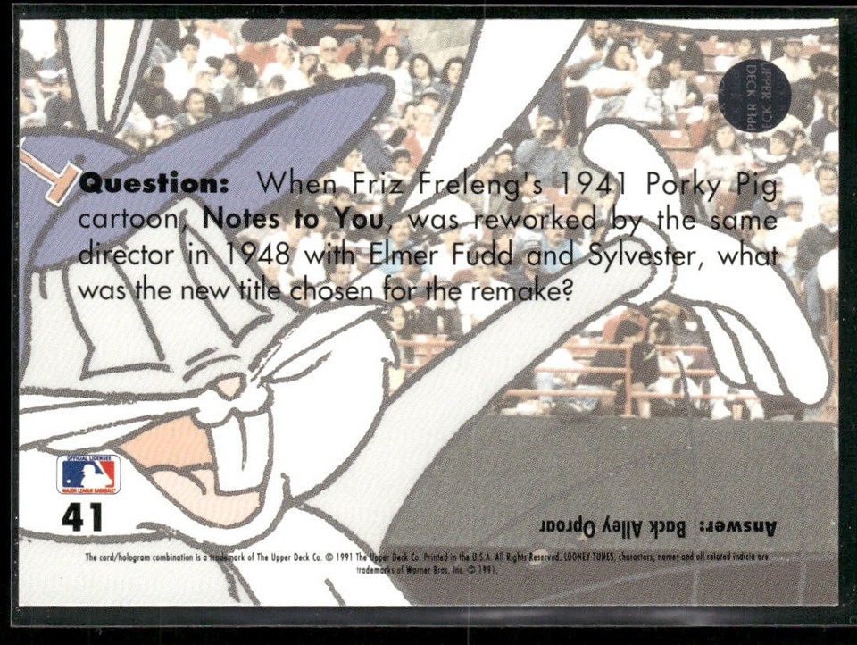 1991 UPPER DECK COMIC BALL 2 BUGS BUNNY #41 LOONEY TUNES | eBay