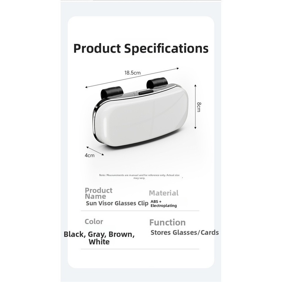 Sun Visor Storage Car Sunglasses Clip For Road Trips One-hand Operation ...