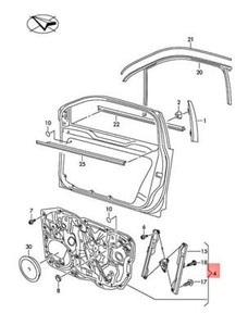 Genuine VW Touareg 7P5 7P6 Window Regulator Without Motor 7P6837461B | eBay