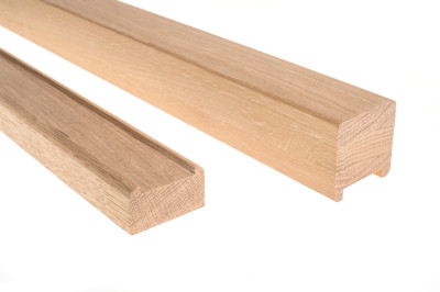 Stair Rails Square Profile Base Rail Pine Oak Grooved Ungrooved Glass ...