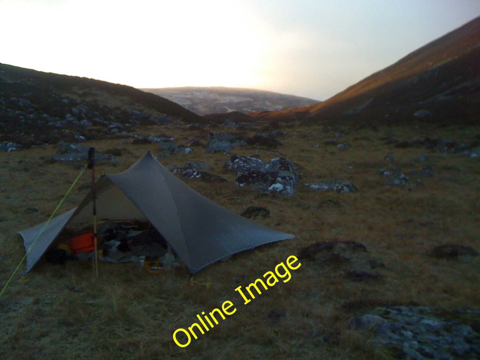 Photo 6x4 Wild Campsite Meall Glasail Beag Spacious wild camp-site ...