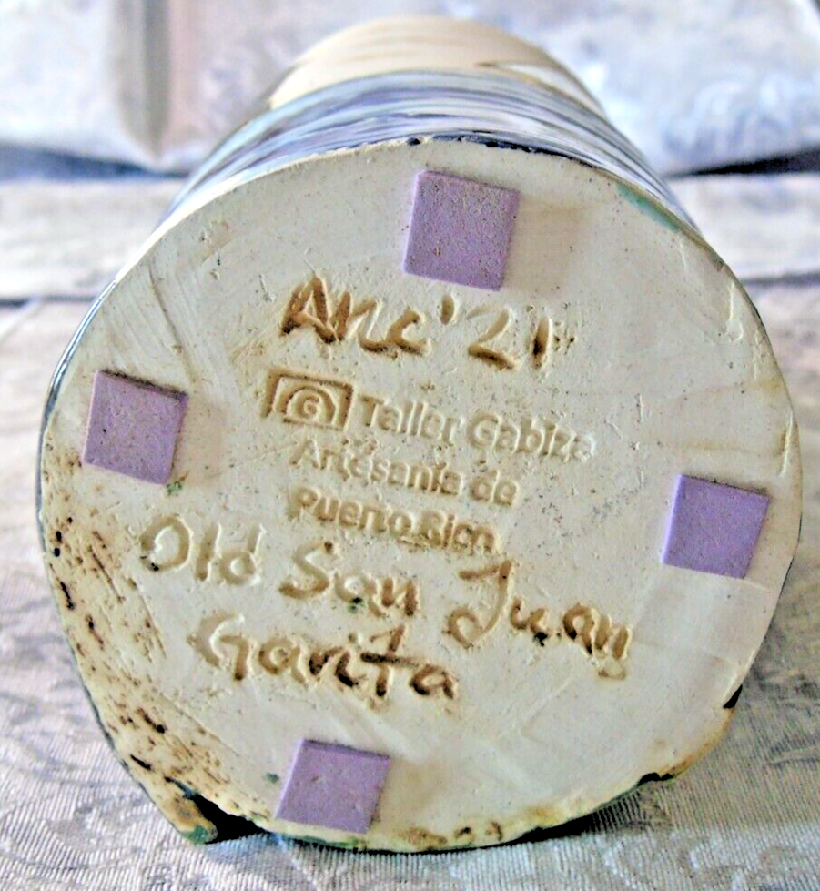 Artisan Signed Taller Gabiza Ceramic Pottery Vase Puerto Rico 8" Tree ...