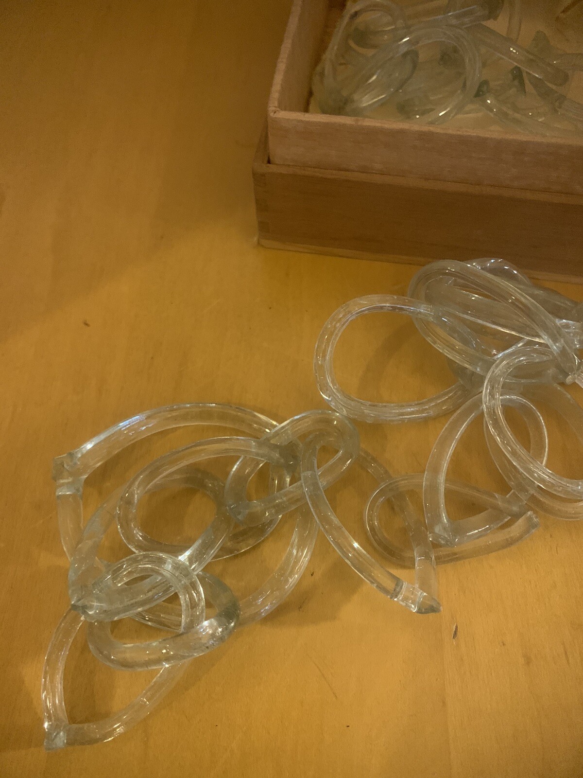 Antique Blown Glass Chain Belt very unusual 45" l 19883B. Glass ...