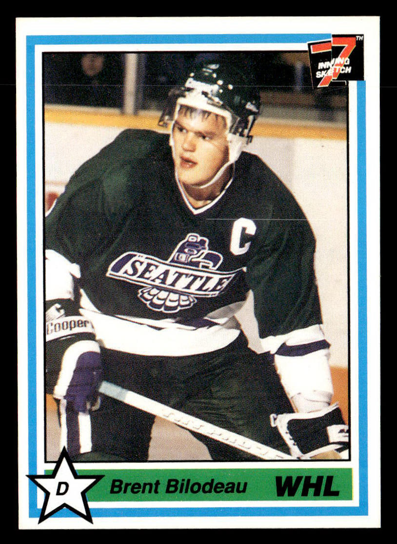 Brent Bilodeau 1990 7th Inning Sketch WHL #1 Seattle Thunderbirds | eBay