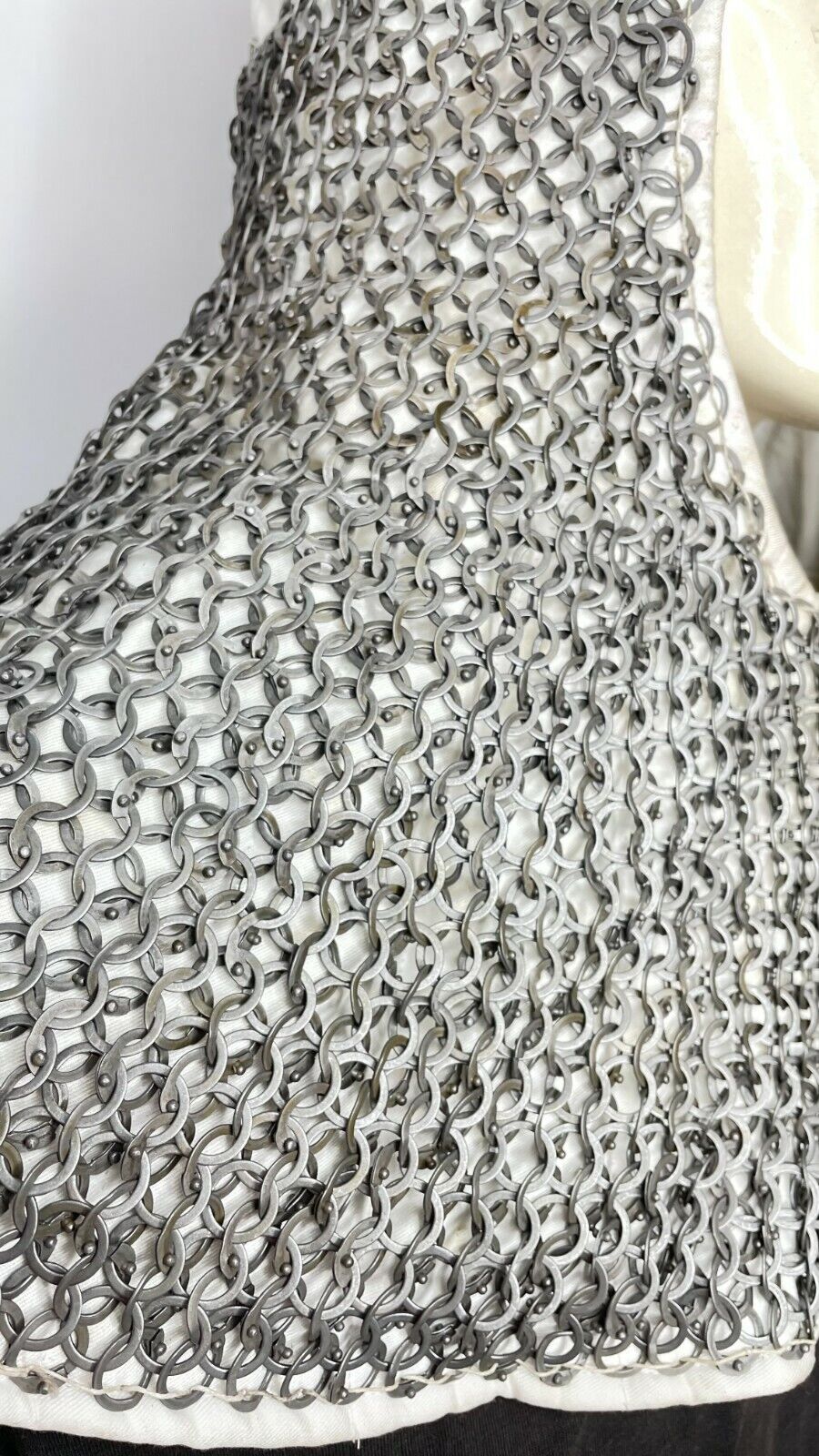 Mild Steel Chain Mail Gambeson Hood 9mm 18g Flat Riveted Ring SCA LARP ...