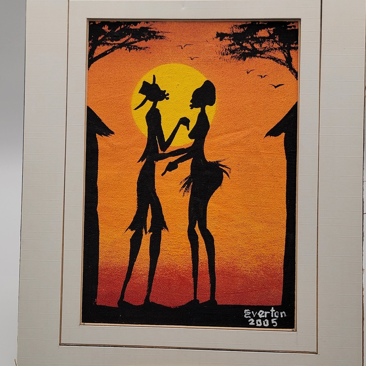 African Silhouette Art Silhouette Artwork Depicting A Serene African