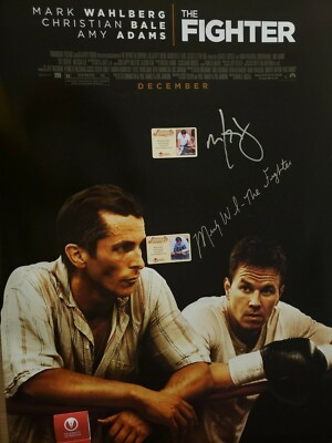 Mark Wahlberg & Mickey Ward Hand Signed The Fighter Full Poster CA COA ...