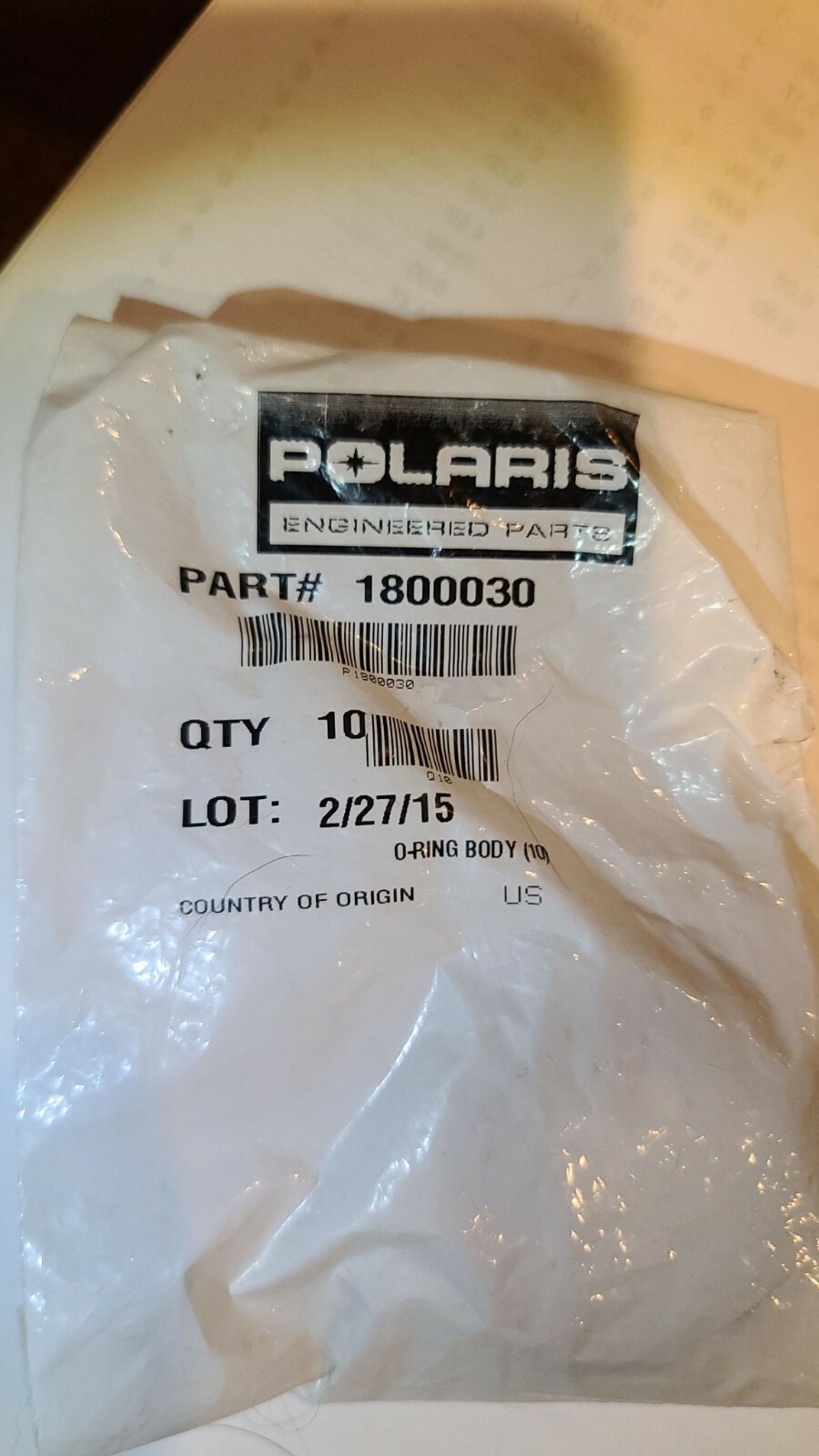 Polaris 1800030 O-Ring Genuine OEM New (Set of 2) | eBay