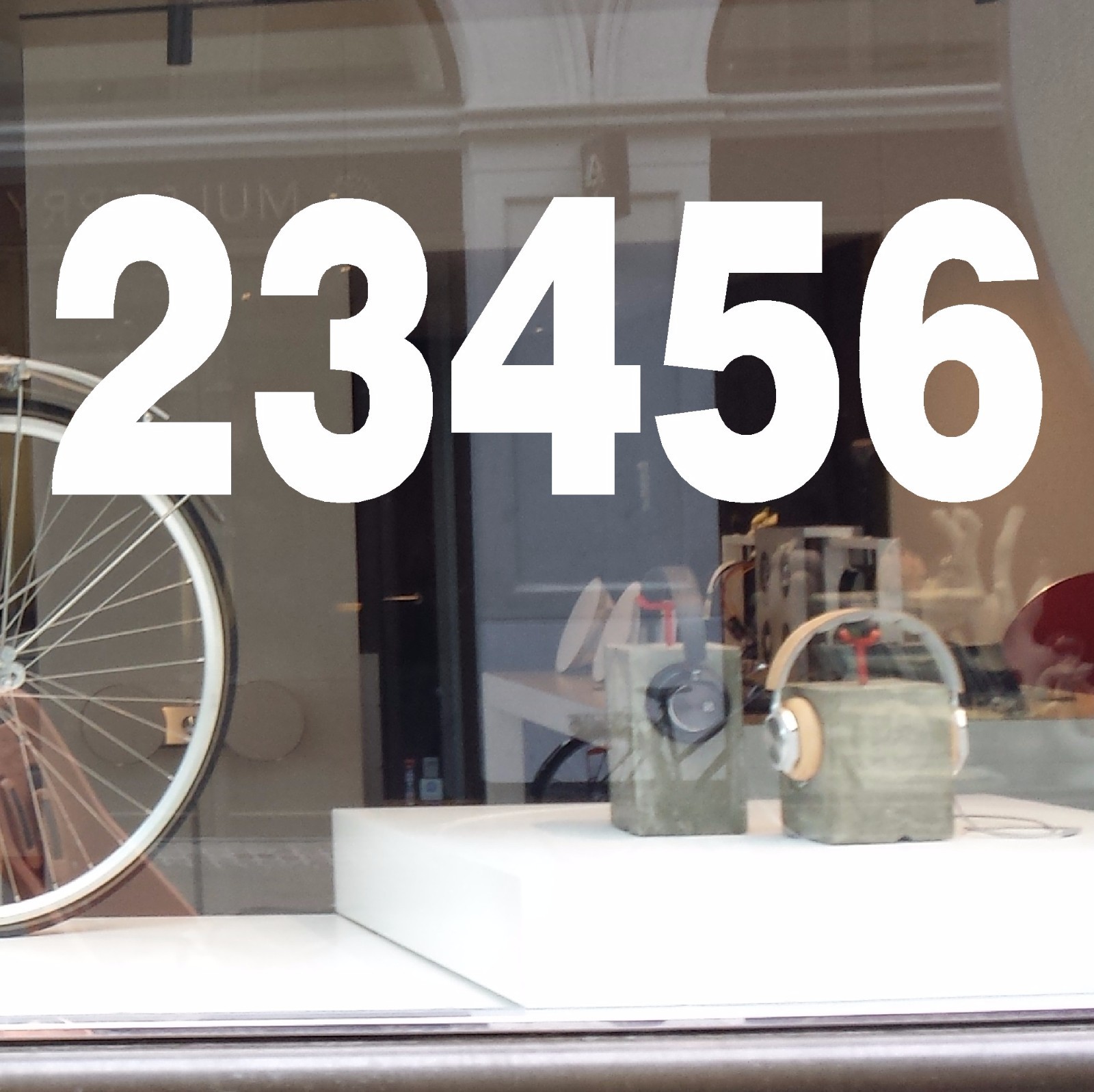 BUSINESS ADDRESS NUMBER VINYL DECAL ON WINDOW STREET NUMBER STICKER | eBay