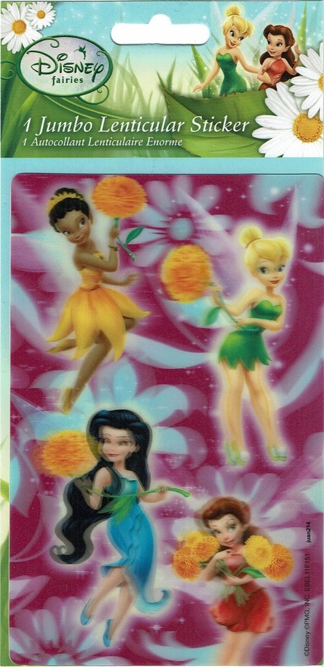Stickerfitti Disney Fairies Lenticular Sticker 3D Jumbo Sticker ...