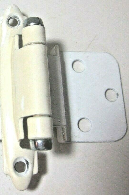 Amerock 7128 Cabinet Door Semi Concealed Hinge White 3/8" Inset Self ...