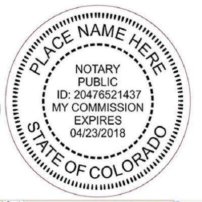 State of COLORADO | Custom Round Self-Inking Notary Public Stamp Ideal ...