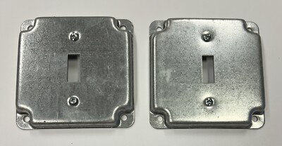Steel City RS9 Outlet Box Switch Cover Square Raised 4" Galvanized ...