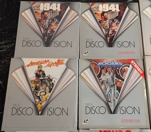 (16) MCA DISCOVISION LaserDiscs 1941, AMER GRAFFITI, JERK, JAWS, SMOKEY ...