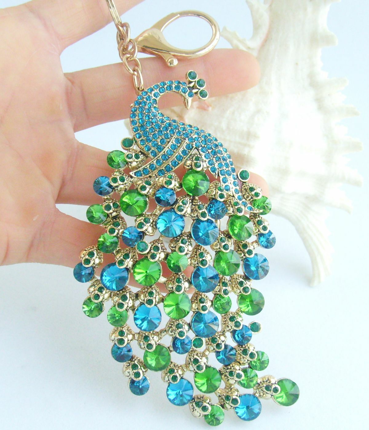 Elegant Bird Peacock Keychain Pendant Rhinestone Crystal KP05651 | eBay