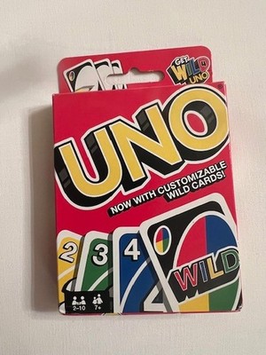 Uno! Card Game 2+ Players 7+ Years Uno Wild With Customisable Wild ...