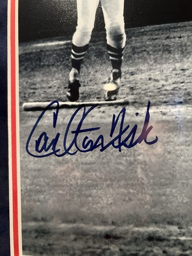 Carlton Fisk Autographed 1975 World Series Home Run 16x20 Framed Photo ...