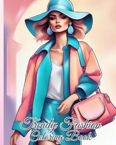 Trendy Fashion Coloring Book: Stylish and Trendy Fashion Coloring Pages ...
