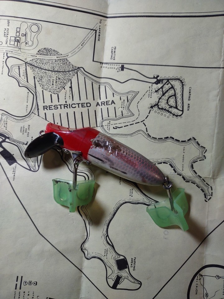 💥Vintage Heddon River Runt Midget Spook Antique Fishing Lure | eBay