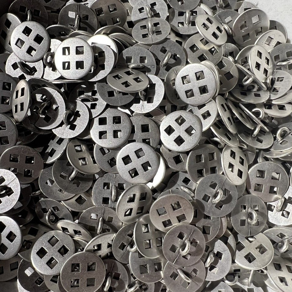 Italian Metal Buttons Cut Out Squares Antique Silver Finish 15mm 18mm ...