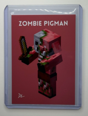 Minecraft Zombie Pigman Statue 9" Minecraft Pig Piglet Zombie Action
