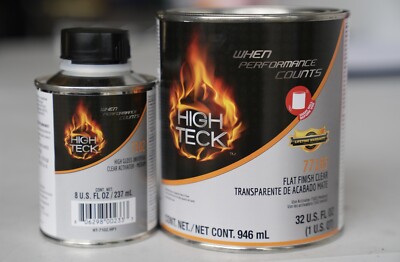 High Teck Matte Clear Coat Quart Kit Auto Flat Finish Clearcoat 77165 ...