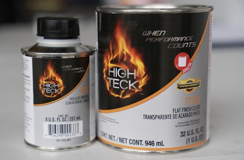 High Teck 4:1 Matte Clear coat QUART Kit. Auto Flat Finish Clearcoat ...