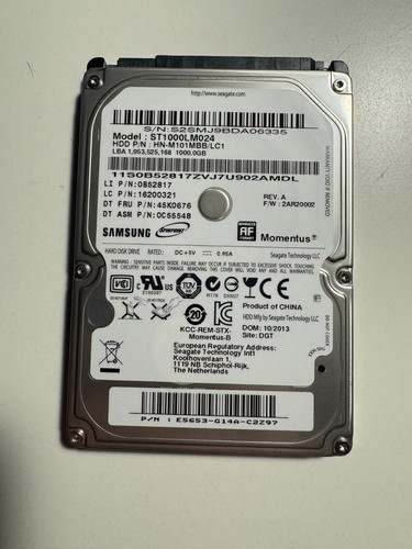 Samsung ST1000LM024 1TB 5400RPM 2.5" SATA Laptop Hard Drive - Wiped | eBay